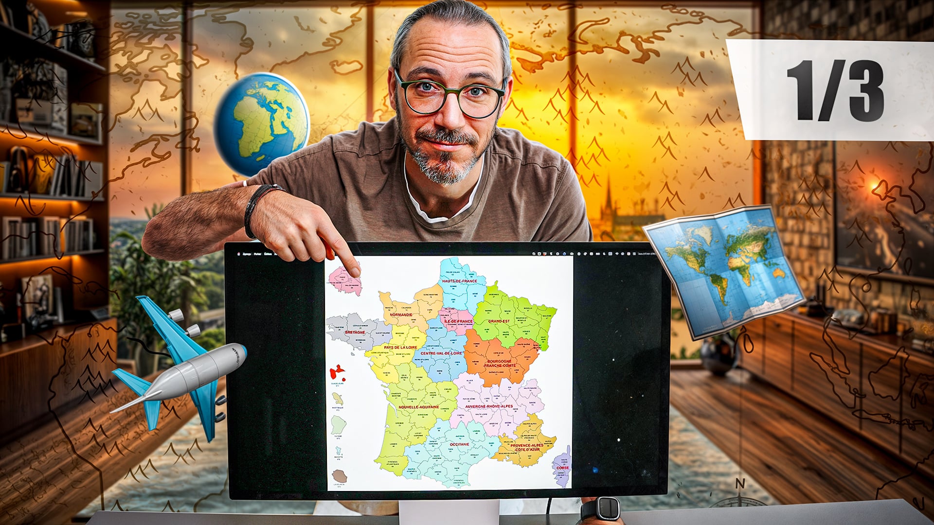 Les bases de la géographie française 1/3 - régions et départements ...